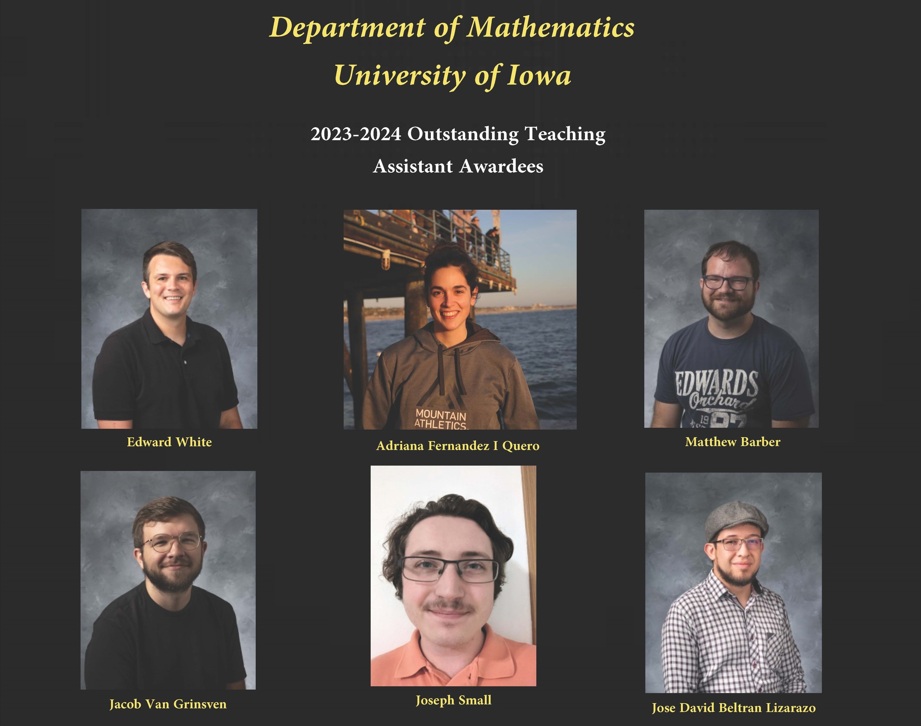 2023-2024 Grad Student Awards | Mathematics - College of Liberal Arts ...